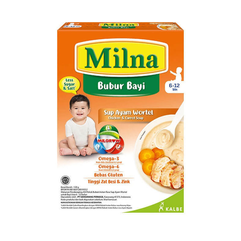 MILNA 6+ BUBUR SUP AYAM WORTEL LABU 120 GR - RAJASUSU