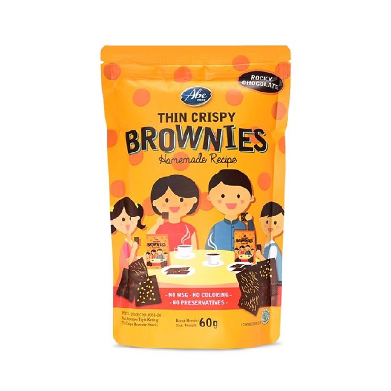 THIN CRISPY BROWNIES ROCKY CHOCOLATE 60 GR - RAJASUSU