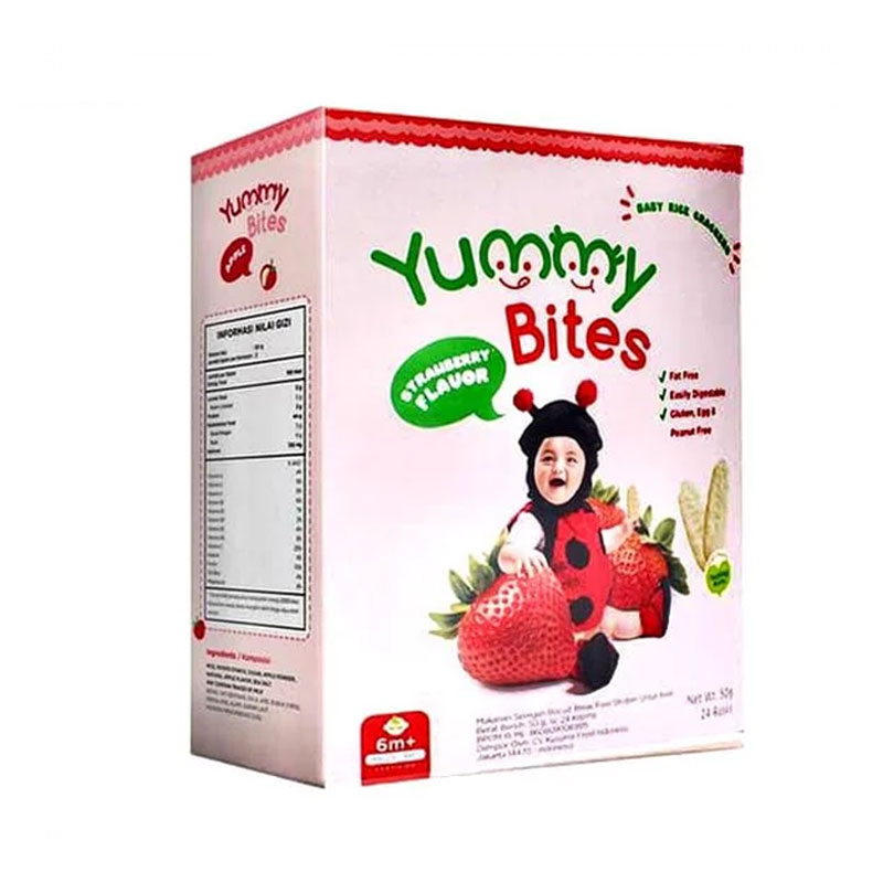 YUMMY BITES STRAWBERRY 50 GR - RAJASUSU