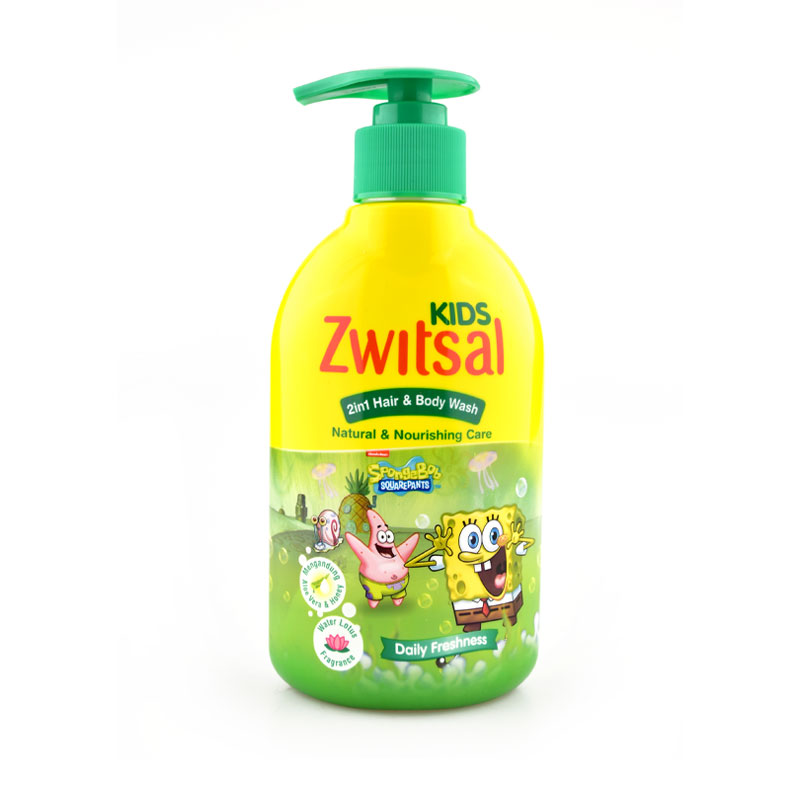 ZWITSAL KIDS 2IN1 GRN NATURE & NOURISH 280ML - RAJASUSU