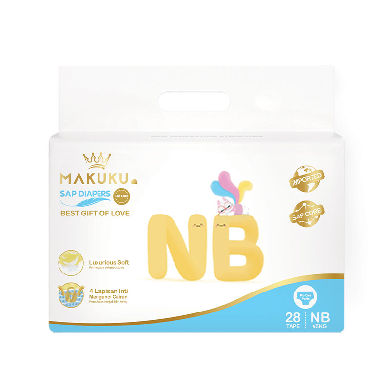 MAKUKU SAP DIAPERS PRO CARE TAPE NB28 - RAJASUSU